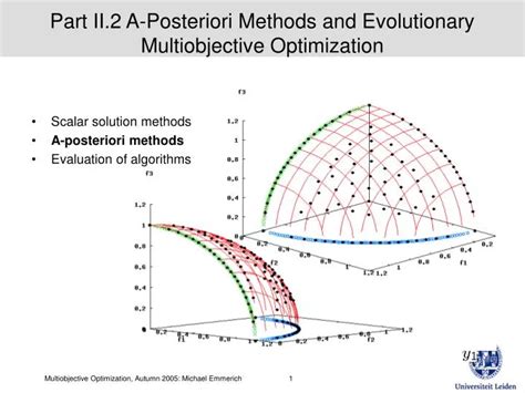 Ppt Part Ii2 A Posteriori Methods And Evolutionary Multiobjective