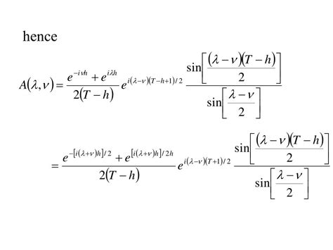 Ppt Estimation Of The Spectral Density Function Powerpoint