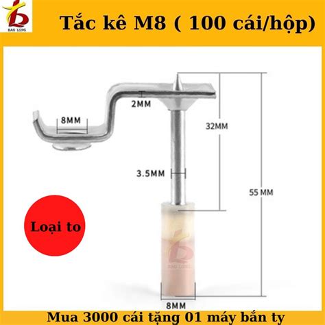 Tắc Kê đạn Tacke Máy Bắn Ty M8 Hộp 100 Cái Shopee Việt Nam
