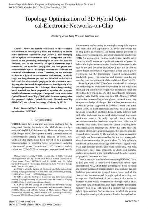 Pdf Topology Optimization Of 3d Hybrid Opti Cal Electronic · Pdf Filemulti Processors System