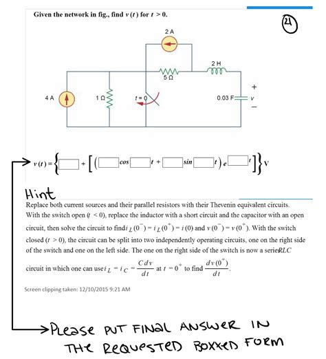 Solved Given The Network In Fig Find V T For T Chegg