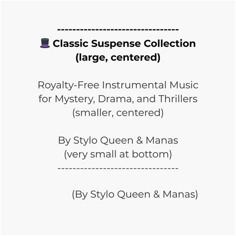 👉 Classic D Minor Suspense Collection Vol 1