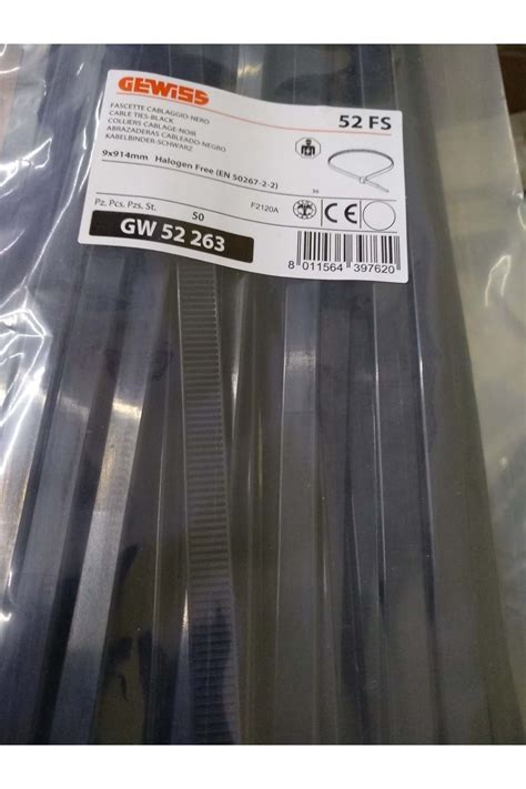 Gewiss Gw 52263 9x914mm Halegon Free Kablo Bağı Siyah 50 Li Paket