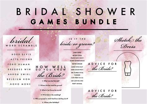 Classy Hen Party Games Bridal Shower Games Bundle Bachelorette Party