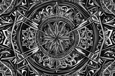 Premium Photo Monochrome Geometry Abstract Vector Pattern With