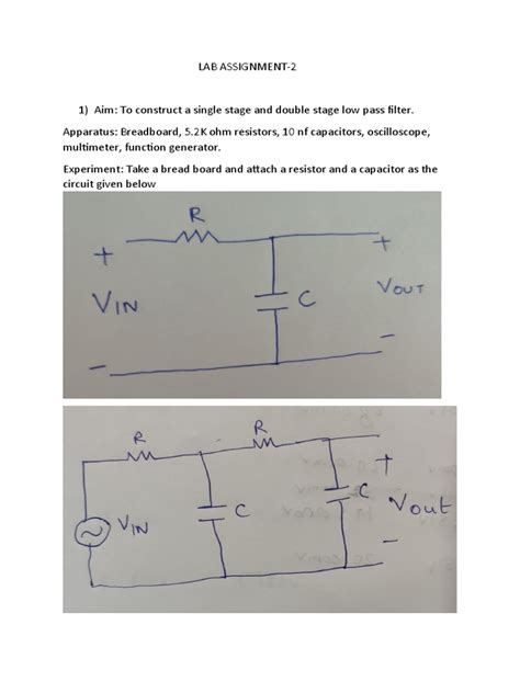 Assignment 2 Pdf Electronic Filter Low Pass Filter