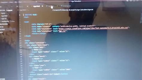 Video Completed My Age Calculator Project Harsha Vardhan Posted On