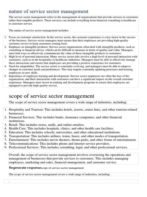 Service Sector Management Unit 1 Pdf