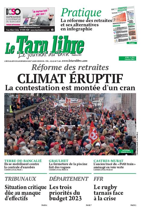 Le Tarn Libre N202305 du 03 février 2023 à télécharger sur iPad