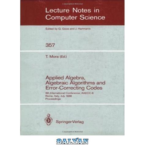 خرید و قیمت دانلود کتاب Applied Algebra Algebraic Algorithms And Error
