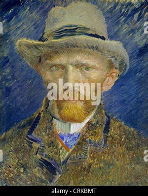 Selbstbildnis Mit Grau Filz Hut Von Vincent Van Gogh 1853 1890