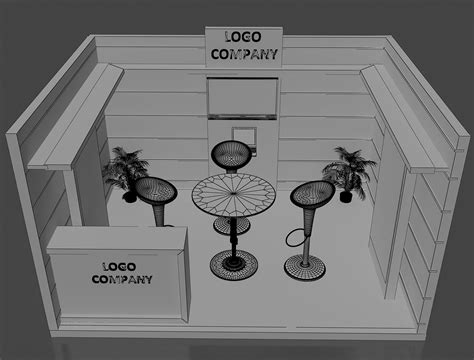 Stand Messestand A2 3d Modell 19 Upk Dwg Fbx Obj 3ds Max Free3d