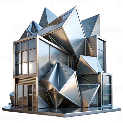 Magnificent Classic Deconstructivist Building Fragmented Forms Sharp Angles Metallic Cladding