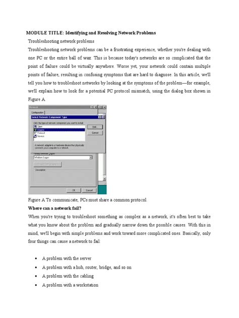identifying and resolving network problems pdf computer network ip address