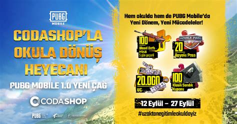 Codashop PUBG Mobile okula geri dönüş kampanyası Codashop Blog TR