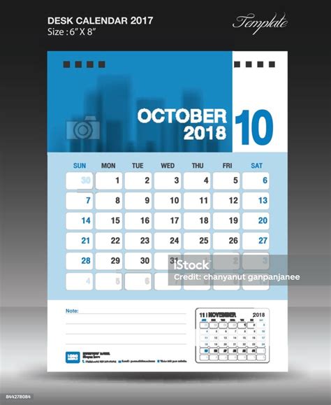 10 月桌子日曆 2018年範本設計牆上的日曆 2018垂直佈局專業手冊傳單 公司業務 印刷媒體向量圖形及更多12號圖片 Istock