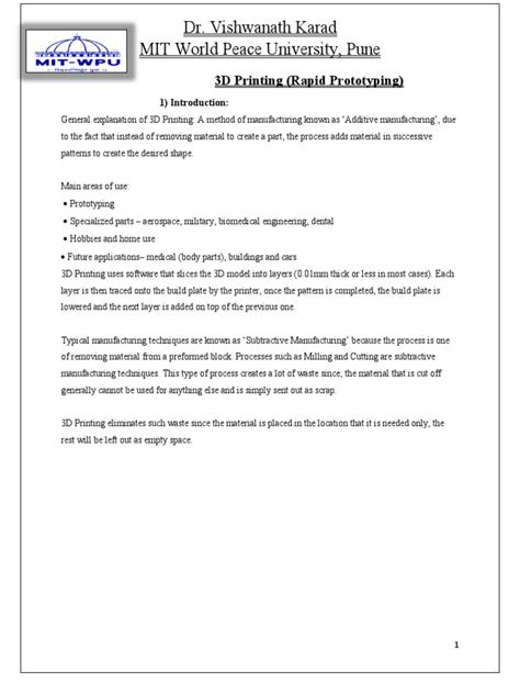 3d printing guide for prototyping and specialized parts pdf 3 d