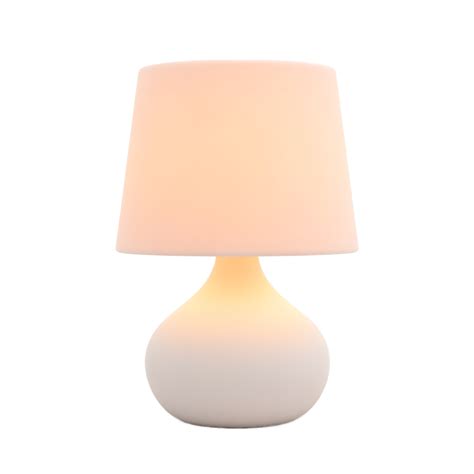 Modern White Table Lamp With Warm Light Shade For Living Room Bedroom Etc 56694948 Png