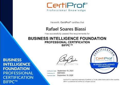 Bifpc Certification Certificado De Bi Rafael Biassi Posted On The