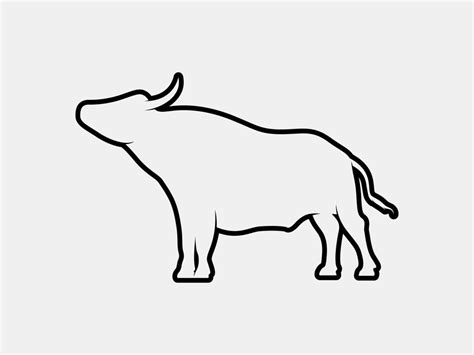 Toro Contorno Vector Silueta 11139410 Vector En Vecteezy