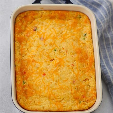 Cheesy Jalapeno Corn Casserole Creamy Cooked By Julie