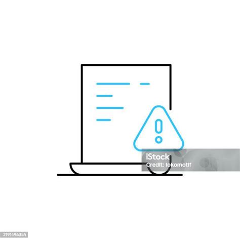 경고 편지 편집 가능한 획이 있는 두 가지 색상의 선 아이콘입니다 아이콘은 웹 디자인 모바일 앱 Ui Ux 및 Gui 디자인에 적합합니다 개념에 대한 스톡 벡터 아트 및
