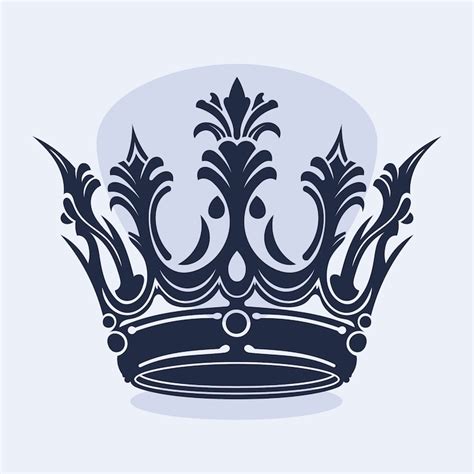 손으로 그린 크라운 실루엣 무료 벡터