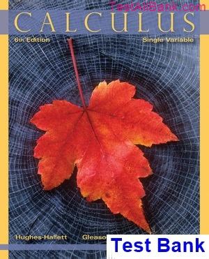 Calculus Single Variable 6th Edition Hughes Hallett Test Bank