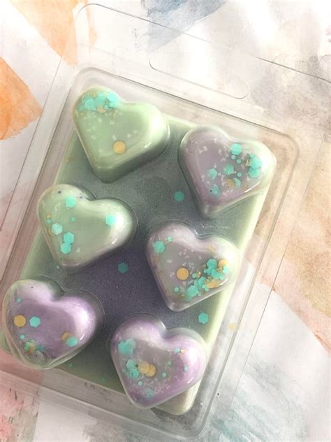 Lavender Wax Melt Heart Clamshell 6 Cavity Soy Wax Melts Etsy