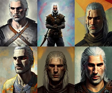 Geralt Of Rivia Fantasy Character Portrait Art By Stable Diffusion