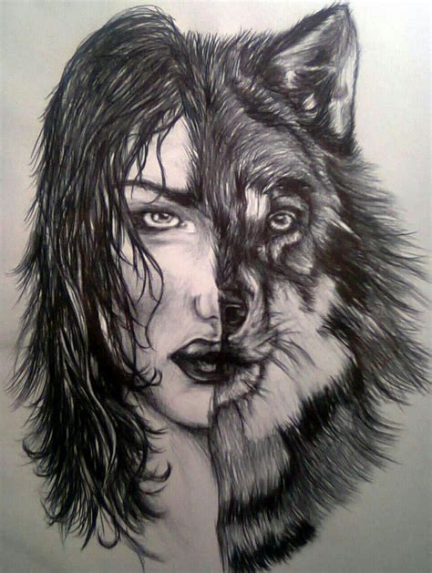 She Wolf Drawing