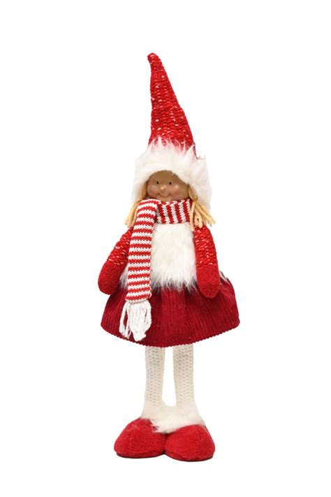 გოგონა ზოლიანი შარფით და მყარი ფეხებით Bella