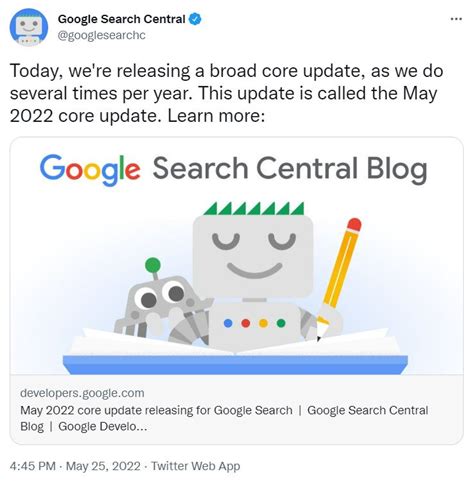 May Broad Core Update From Google