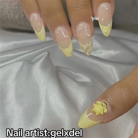 Pompompurin Nails Neutral Nails Acrylic Edgy Nails Makeup Nails Art