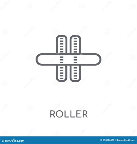 Rol Lineair Pictogram Modern Het Embleemconcept Van De Overzichtsrol Op