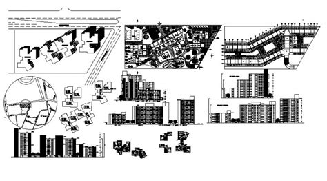 Plan Elevation And A Section Of Building Drawing In Autocad File