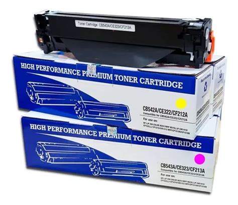 Kit 4 Toner Compatível P Hp Cb540 Cp1215 1510 1515 1518 Tinta Kit