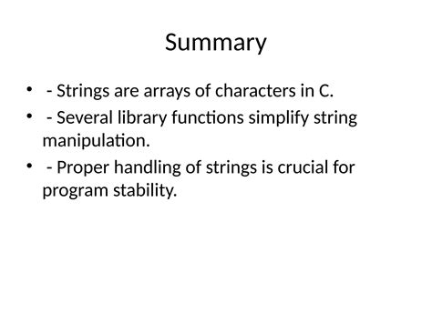 Allaboutstringsincprogrammingpptxn Ppt