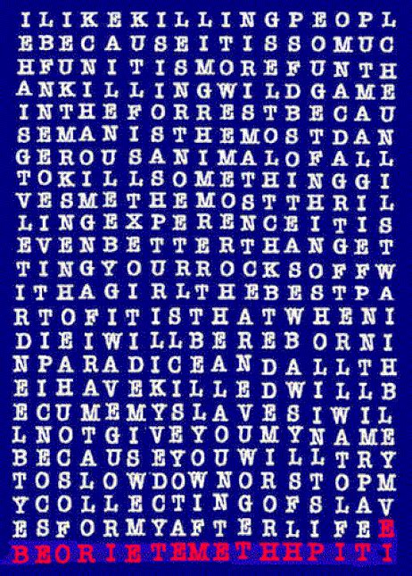 Zodiac Killer Cipher Unsolved