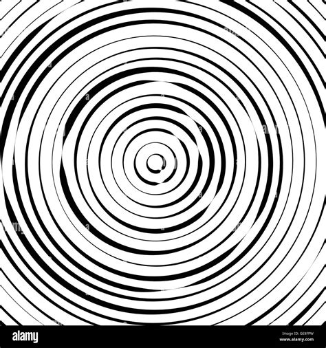 Radial Concentric Circles With Irregular Dynamic Lines Abstract Pattern With Rotating Spiral