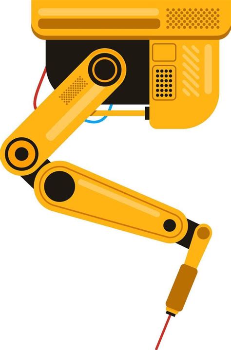 Yellow Robotic Arm Using A Laser Showcasing Automation In Industrial Manufacturing Enhancing