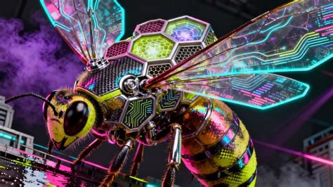 Free Cyberpunk Wasp Architecture Image Cyberpunk Neon Futuristic