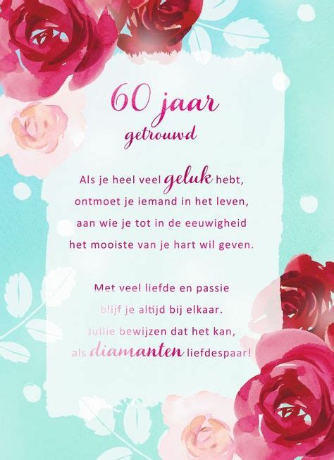 60 Jaar Getrouwd Gedicht