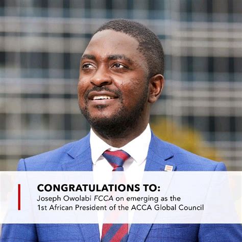 Congratulations To Our New Acca President Joseph Owolabi Fcca Pmiia