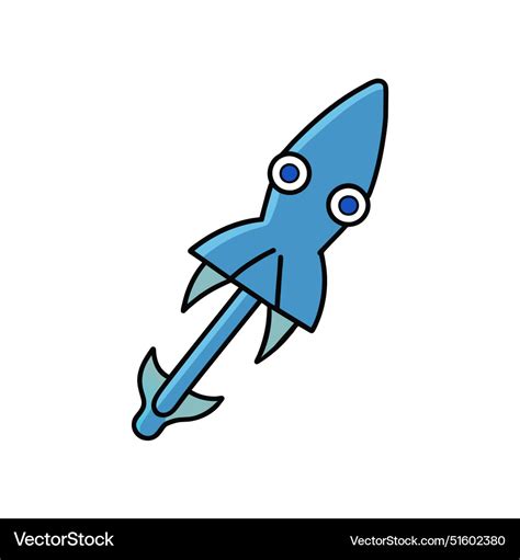 Arrow Squid Stands Icon Royalty Free Vector Image