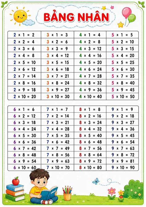 Bảng Cộng Trừ Nhân Chia Lớp 2 Tài Liệu Học Tốt Môn Toán Lớp 2
