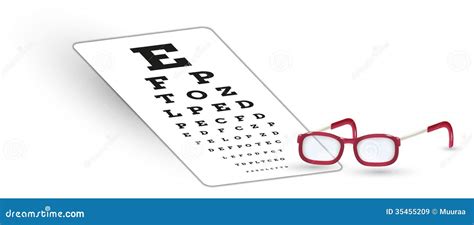 Snellen Eye Chart Test Box 3d Rendering Stock Image CartoonDealer