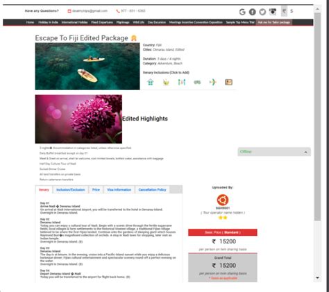 Tour Travel Website With Admin Panel For Codeclerks