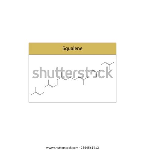 Squalene Skeletal Structure Diagramorganic Molecule Compound Stock