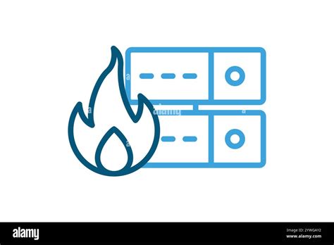 Firewall Icon Line Icon Style Icon Related To Server Firewall It